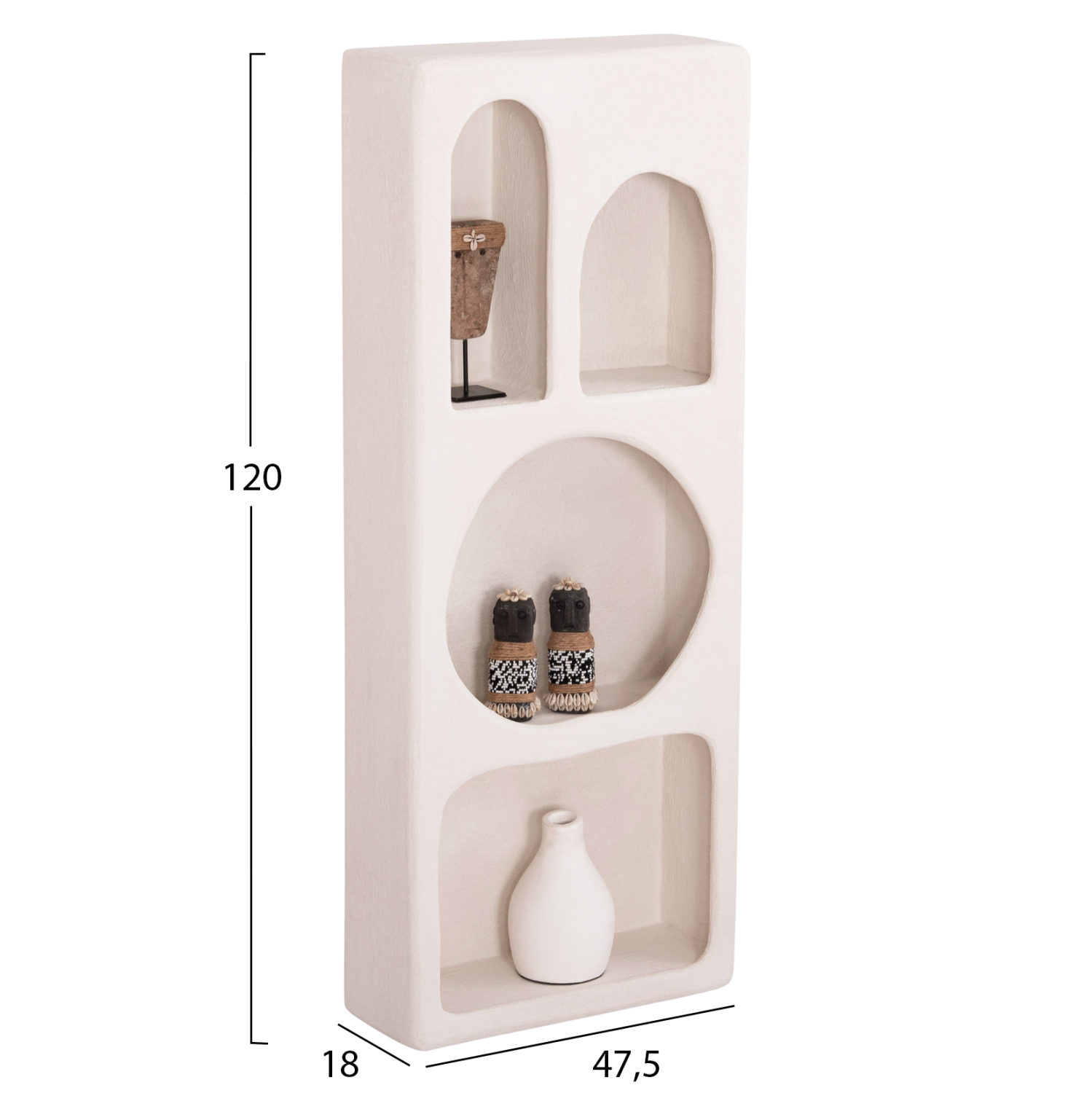 ΡΑΦΙΕΡΑ ΤΟΙΧΟΥ ΣΕΙΡΑ Santorini Hm18069 Mdf ΣΕ ΥΠΟΛΕΥΚΟ ΧΡΩΜΑ 47 ...