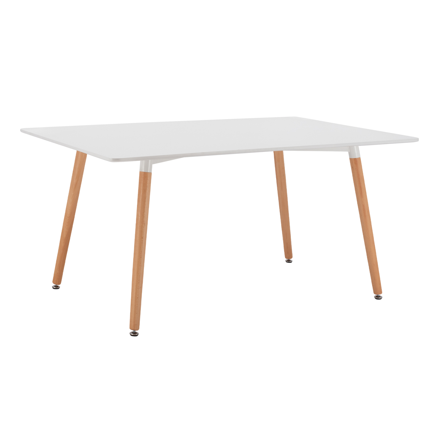 ΤΡΑΠΕΖΙ Hm8697.01 Minimal, ΛΕΥΚΟ Mdf, ΞΥΛΙΝΑ ΠΟΔΙΑ ΟΞΙΑ,160Χ90x74,5Υ εκ ...