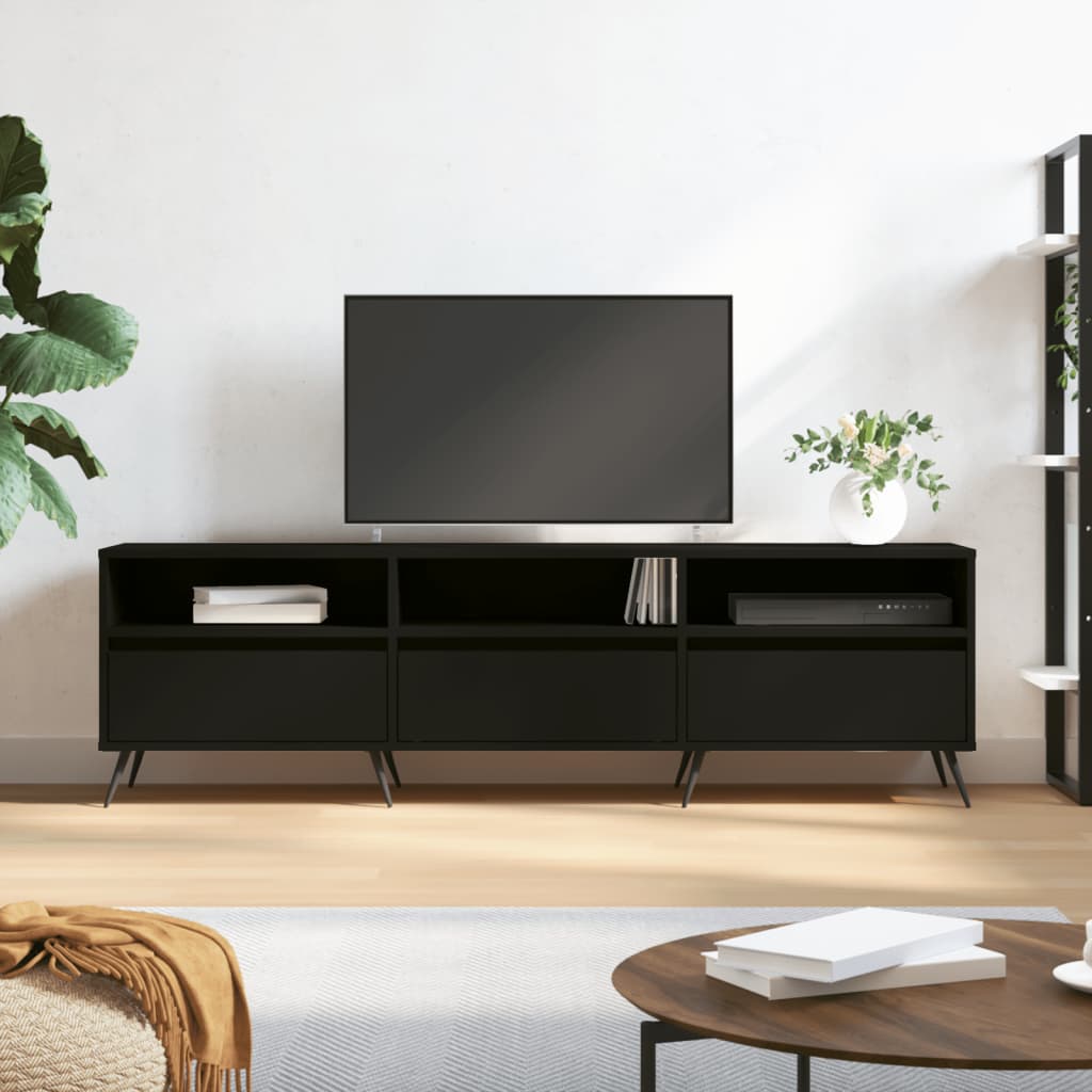 Έπιπλο Τηλεόρασης Μαύρο 150x30x44,5 εκ. Επεξεργασμένο Ξύλο | Έπιπλο ...
